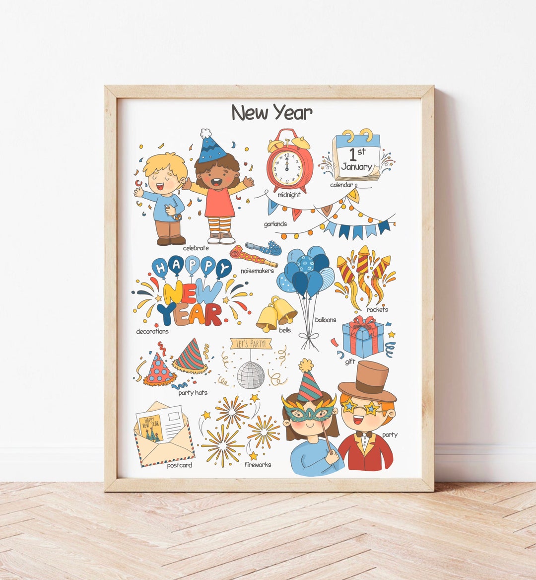 New Year Printable Poster: Playroom Classroom Decor (digital Download ...