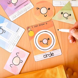 Shapes Tracing Cards 2D Shapes Matching Toddler Activities Prewriting ...