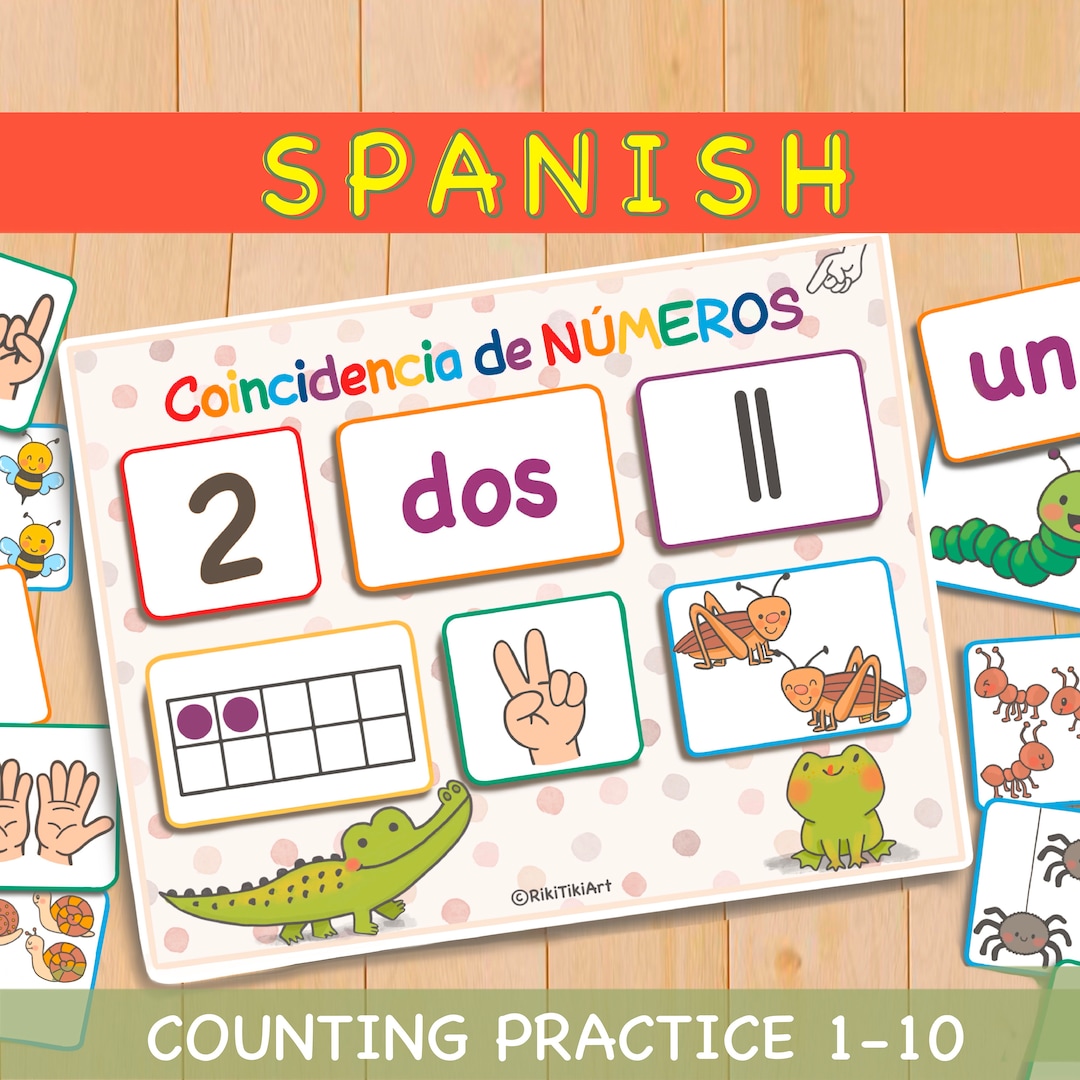 Spanish Matching Activity Number Match Learning Resources Montessori ...