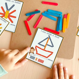 Nature Popsicle Sticks Activity for Toddlers Montessori Activities ...