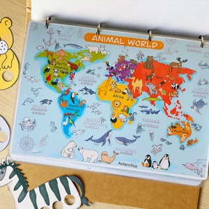 World Animals Busy Book Printable Preschool Curriculum Homeschool ...