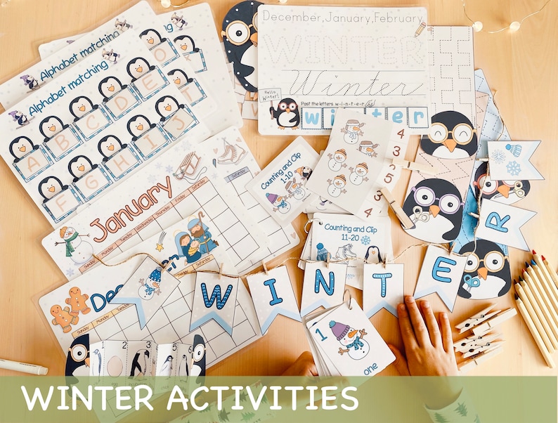 Winter Activities for Kids Printable Kindergarten Pre-k Winter ...