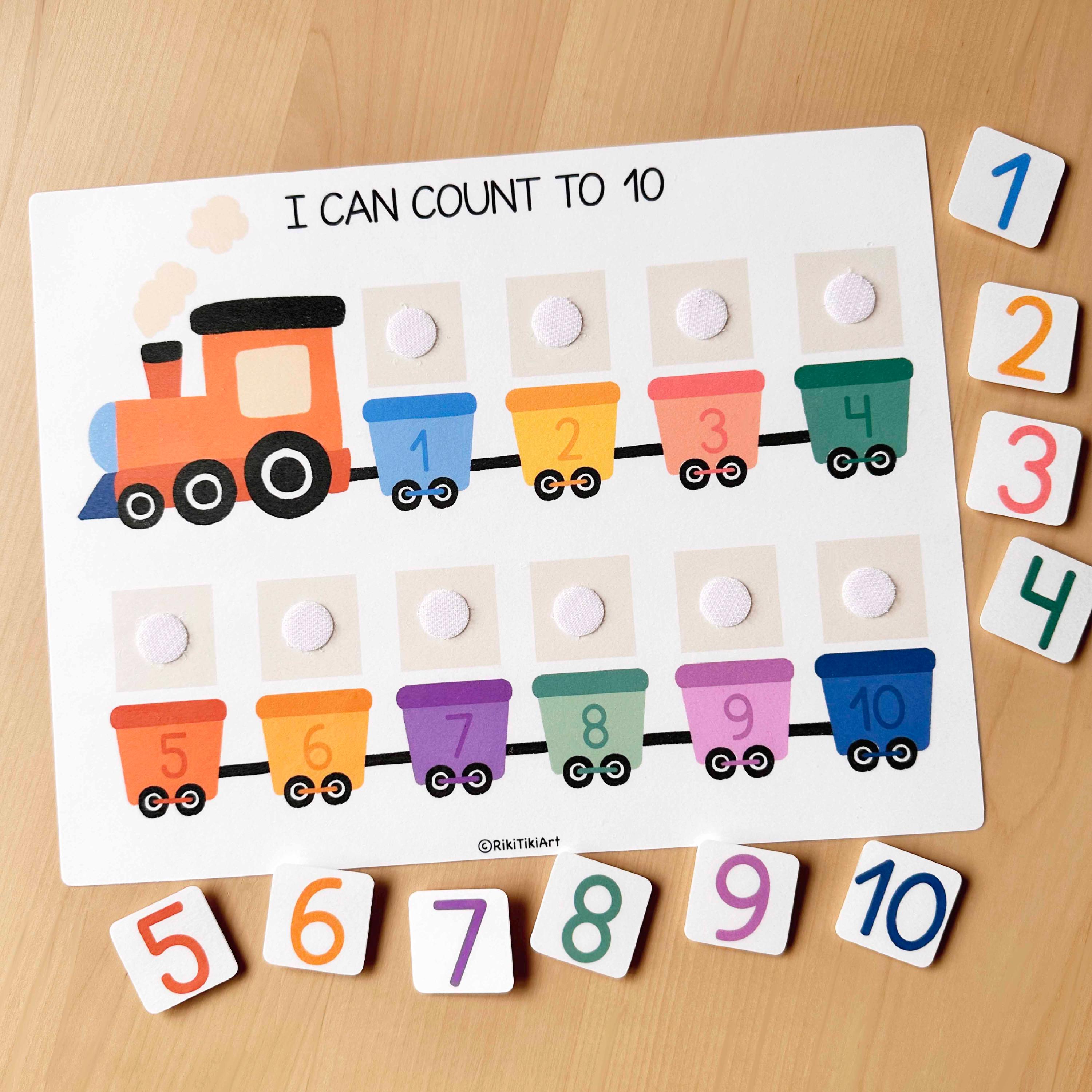 Counting & Number Match Worksheets | Montessori Preschool Activity ...