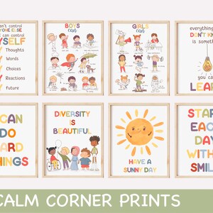 Set of 8 Calm Down Posters School Counselor Therapy Office - Etsy