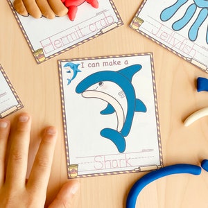 Ocean Animals Play Dough Mats Fine Motor Skills Preschool Kindergarten ...