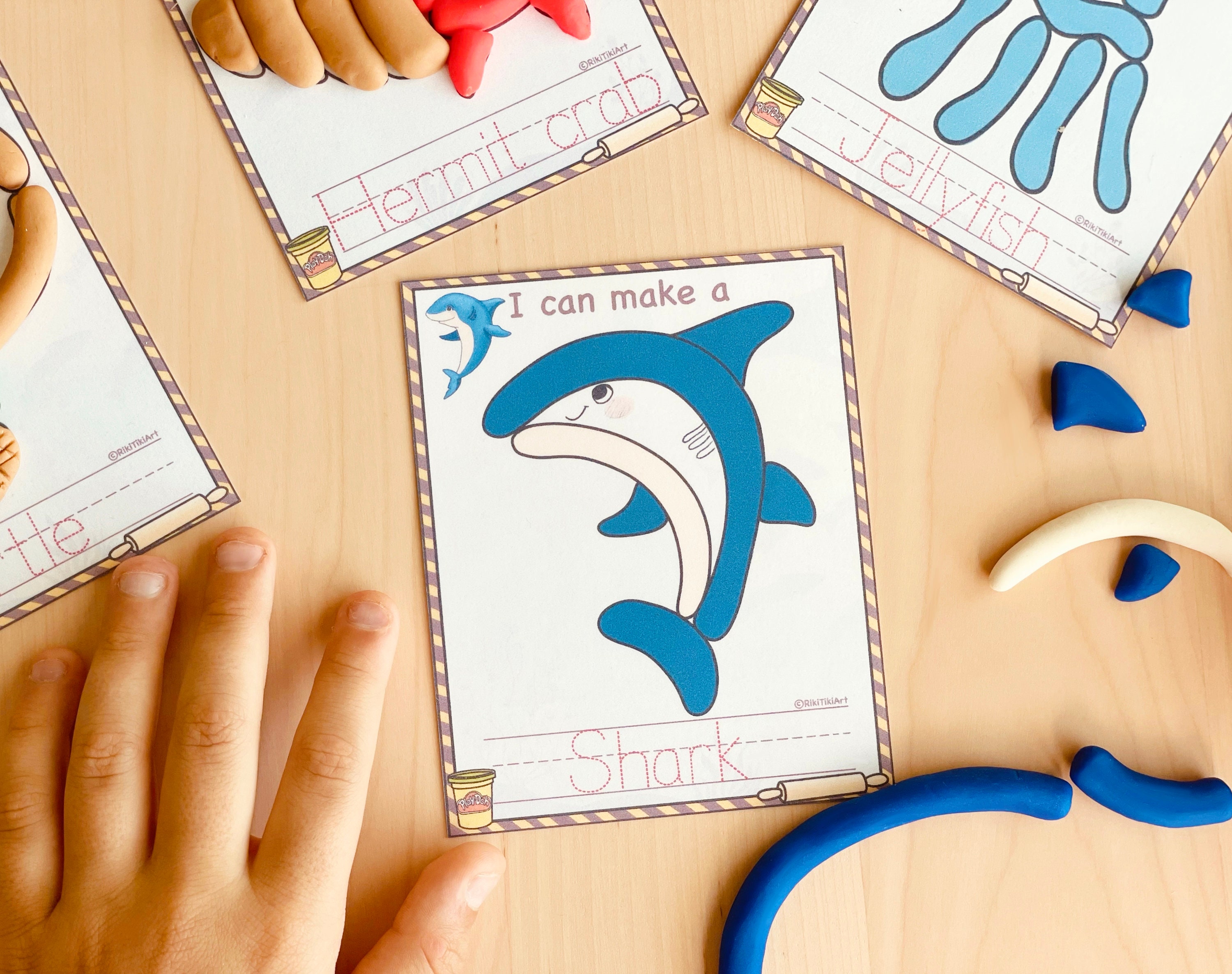 Ocean Animals Play Dough Mats Fine Motor Skills Preschool - Etsy Australia