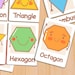 Geometric Shapes Flash Cards Printable Montessori Materials Preschool ...