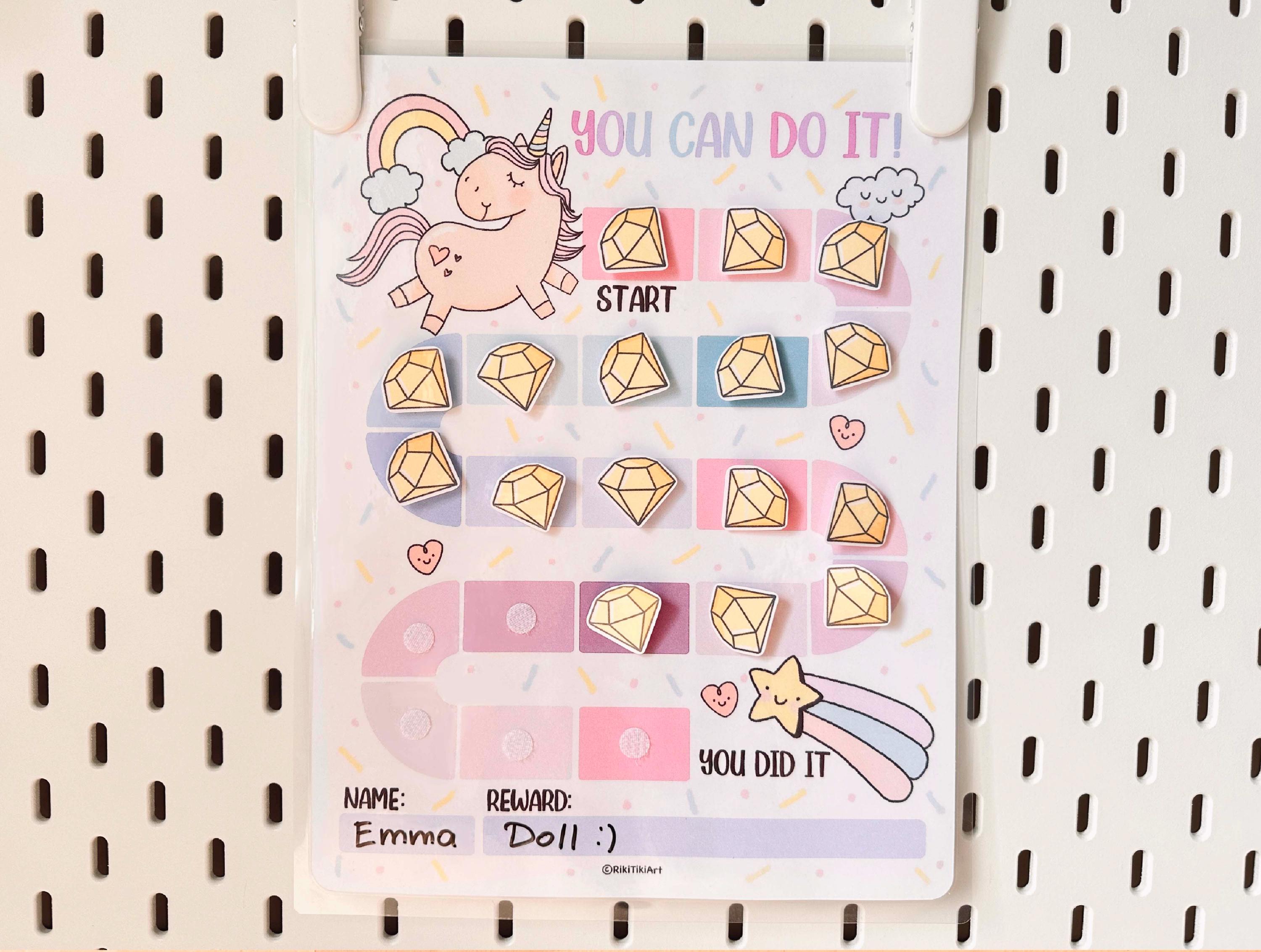 Unicorn Reward Chart Printable Routine Sticker Chart for Kids Behavior ...