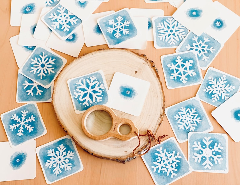 Snowflakes Study Activity Christmas Activities for Kids Montessori ...