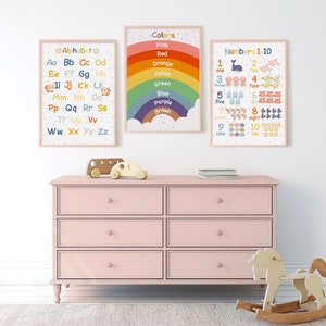 Colors Educational Poster Printable Kids Room Decor Nursery Wall Art ...