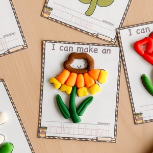 Flowers Play Dough Mats Fine Motor Skills Preschool Toddlers Activity ...