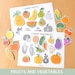 Fruits and Vegetables Matching Activity Preschool Printables Montessori ...