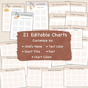 Editable Routine Cards for Kids Daily Rhythm Visual Schedule Printable ...