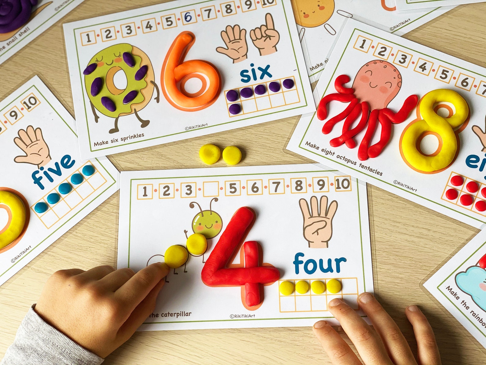 Preschool Printables Numbers 1-10 Play Doh Mats Toddler - Etsy