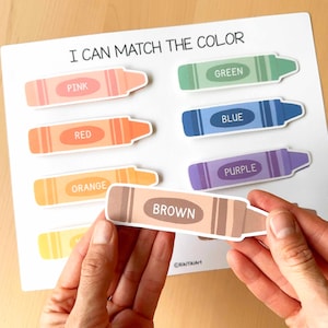 Color Sorting Montessori Printable Activity Preschool Matching ...