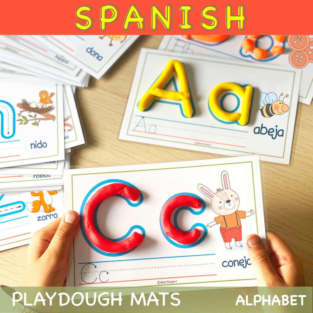Spanish Alphabet Play Dough Mats Preschool Printables Toddler ...