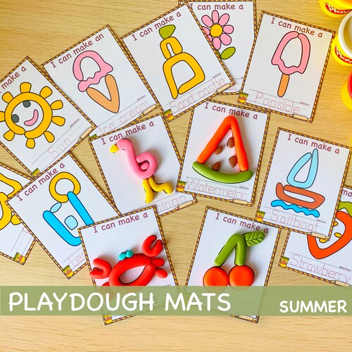 Nature Play Doh Mats Visual Cards Fine Motor Skills Activity - Etsy