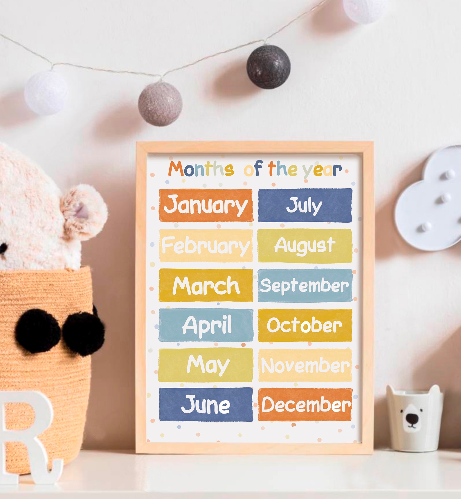 Set of 6 Prints Educational Classroom Posters Pastel Homeschool ...