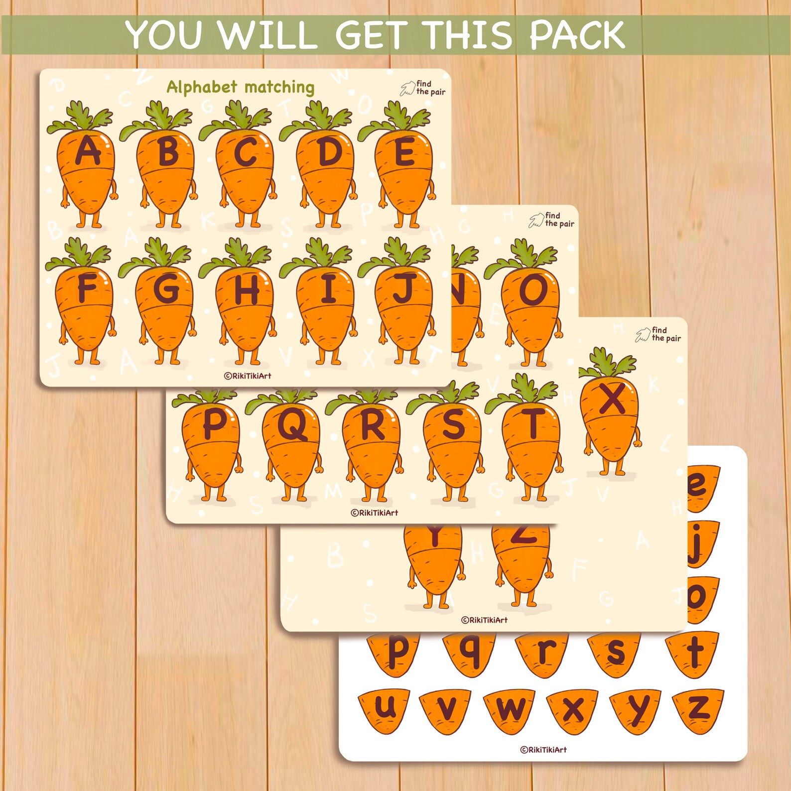 Alphabet Matching Activity Upper Lower Case Letter Learning, Toddler ...