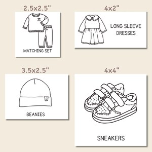Editable Dresser Drawer Labels 140 B&W Closet Labels Kids Wardrobe ...