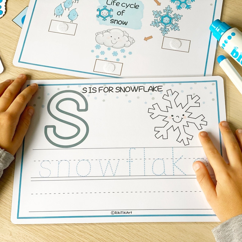 Snow Unit Study Snowflakes Printable Resources Homeschool | Etsy