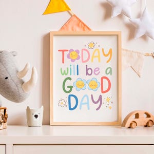 Today Will Be A Good Day Calming Corner Poster Mental Health Kids Room ...