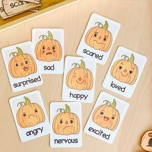 Pumpkin Emotions Activity Behavior Chart for Kids Printable Montessori ...
