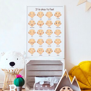 Feelings Poster for Kids Emotions Educational Poster Toddler Feelings ...