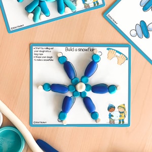 Snowflakes Play Dough Mats Montessori Winter Activities Printable ...