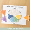 Days of the Week WHEEL With a Three-way Viewer Window | Spinner Dial ...