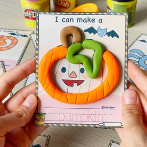 Halloween Play Dough Mats Visual Cards Printable Halloween Activities ...