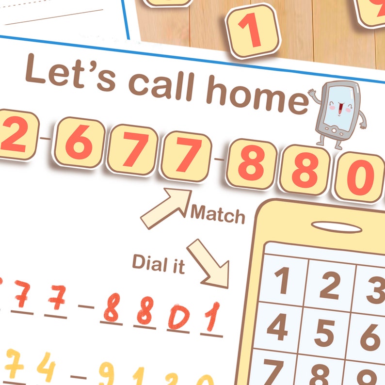 Phone Number and Address Preschool Curriculum Printable - Etsy