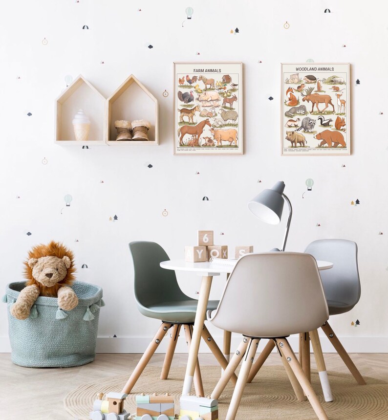 Farm Animals Educational Posters Homeschool Classroom | Etsy