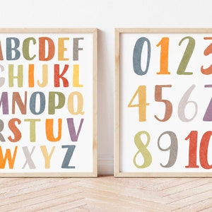 Set of 8 Playroom Prints Educational Montessori Posters Classroom ...