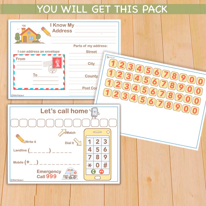 I Know My Address and Phone Number Practice British Version Homeschool ...