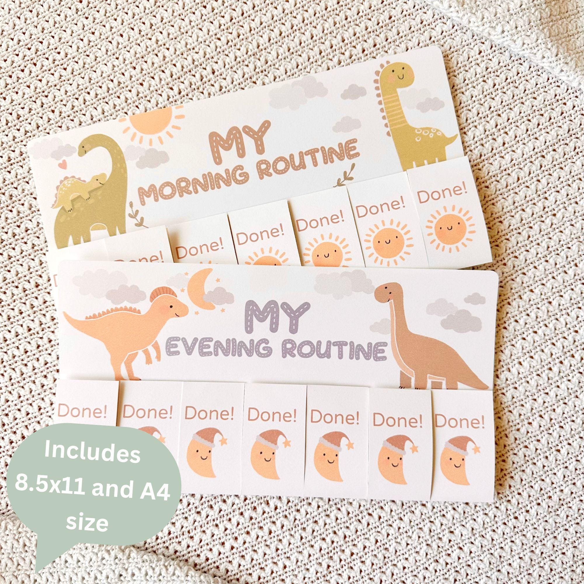 Editable Chore Chart Morning & Evening Routine Flip Chart Bedtime ...