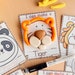 Zoo Animals Play Dough Mats Fine Motor Skills Visual Cards Montessori ...