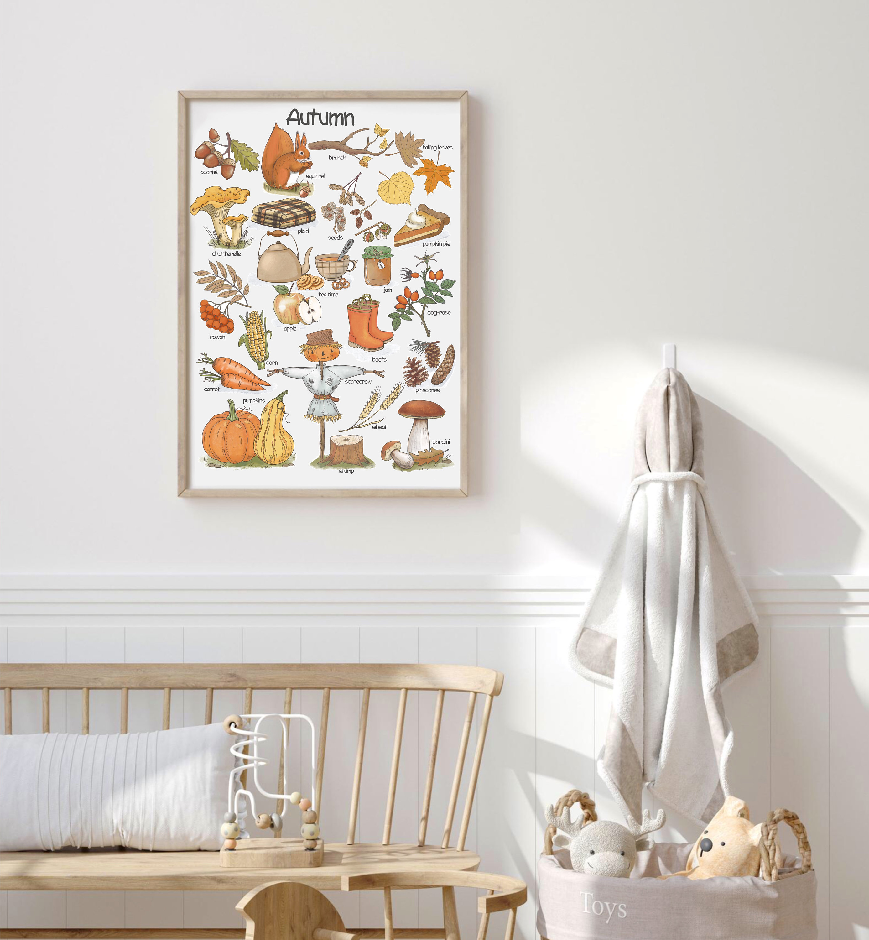 Autumn Poster Fall Downloadable Prints Montessori Printable | Etsy