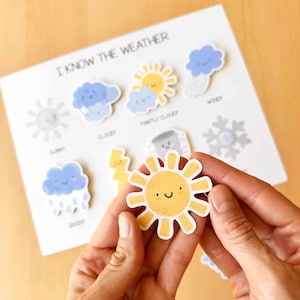 Weather Matching Activity Preschool Montessori Weather Printable ...