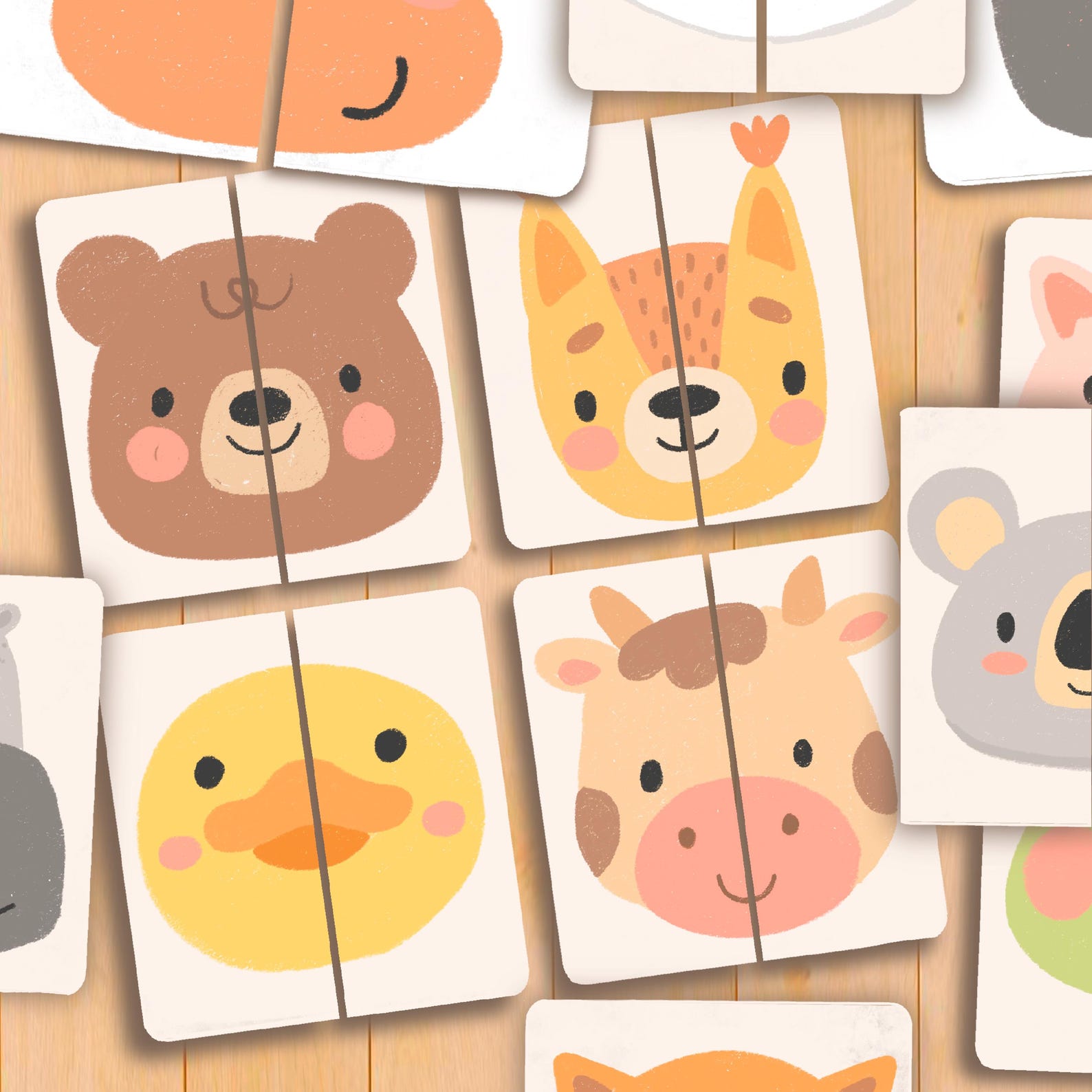 Animals Matching Game for Toddlers, Find a Pair Match Picture Activity ...