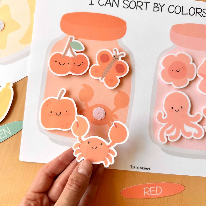 Color Matching Activity With Jars - Printable Preschool Learning Game ...