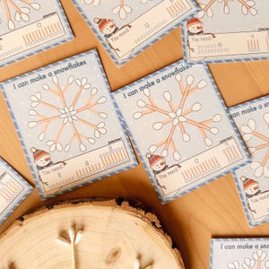 Q-tip Snowflakes Activity Christmas Crafts for Kids Winter Pattern ...