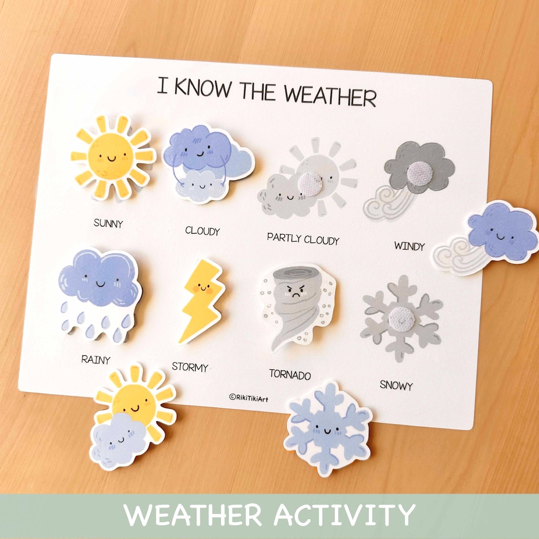 Weather Matching Activity Preschool Montessori Weather Printable ...
