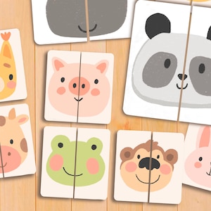 Animals Matching Game for Toddlers, Find a Pair Match Picture Activity ...