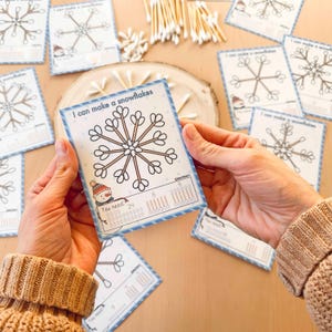 Q-tip Winter Activities Fine Motor Christmas Snowflakes Activities for ...
