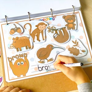 Color Sorting Activity Personalized Preschool Busy Book Printable ...