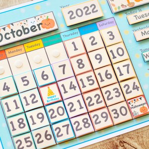 Montessori Calendar Kids Calendar Board Preschool Curriculum - Etsy