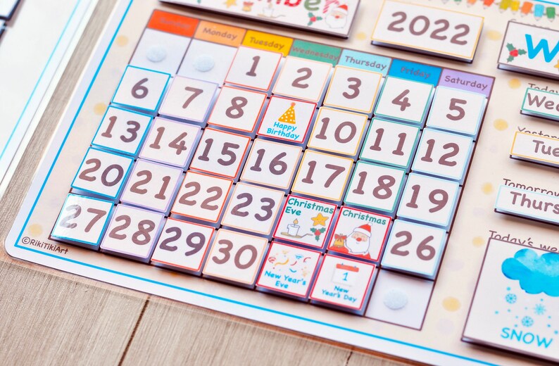 Homeschool Wall Calendar Perpetual Calendar Kids Calendar - Etsy