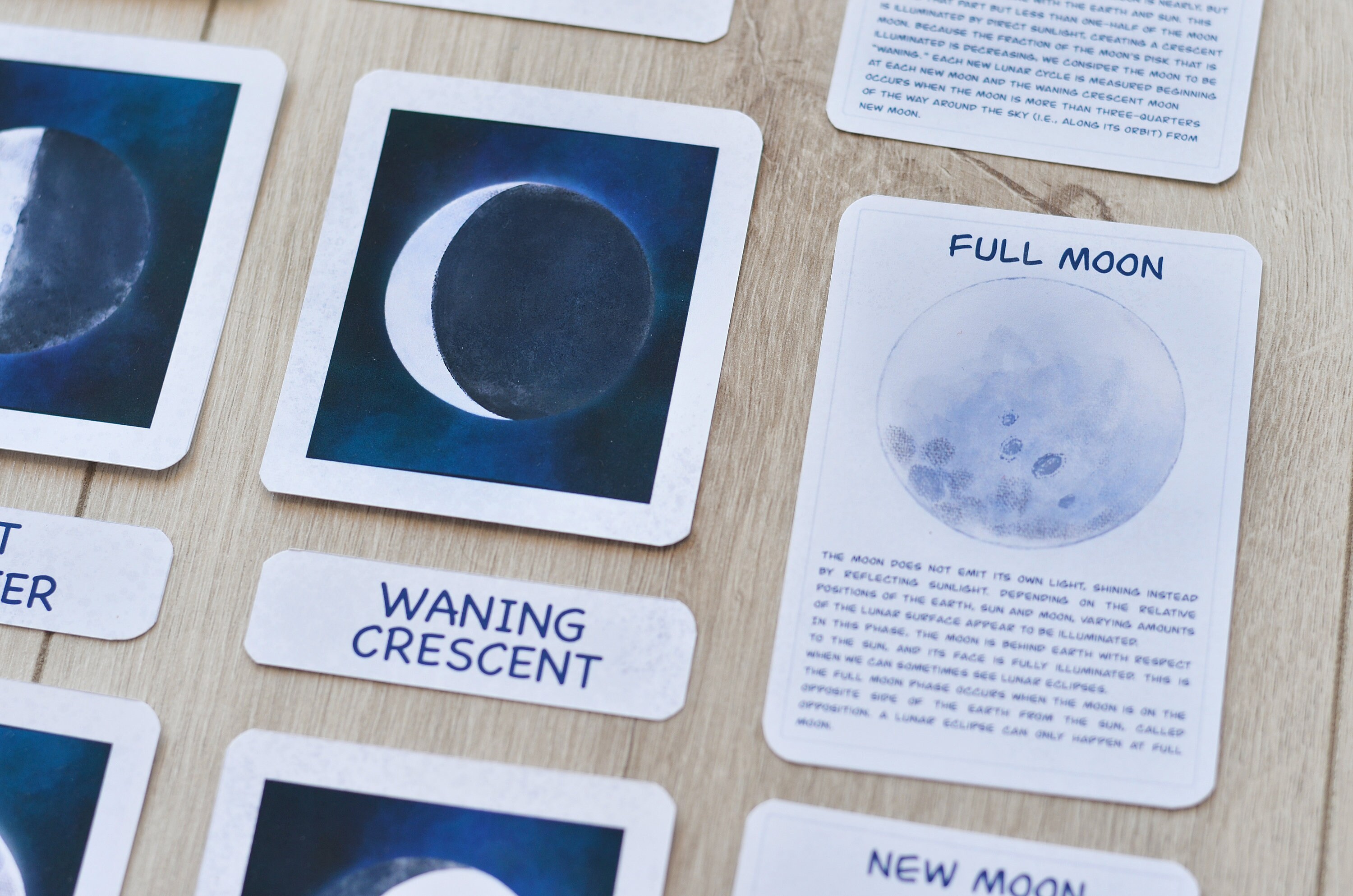 Moon Phases Full Pack Homeschool Montessori Materials | Etsy