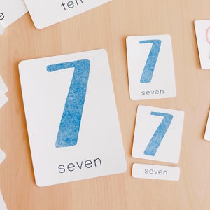 Number Flash Cards Homeschool Preschool Montessori Printable Cards Math ...